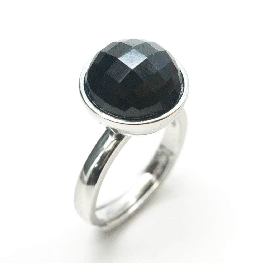 Black Spinel (FI)Round Bezel-19 Ring 12mm – Yau Shing Gems